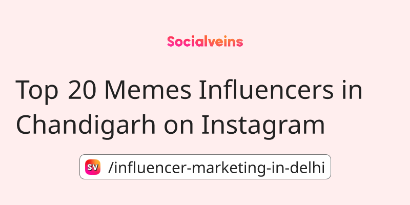 Top 20 Memes Influencers in Chandigarh on Instagram
